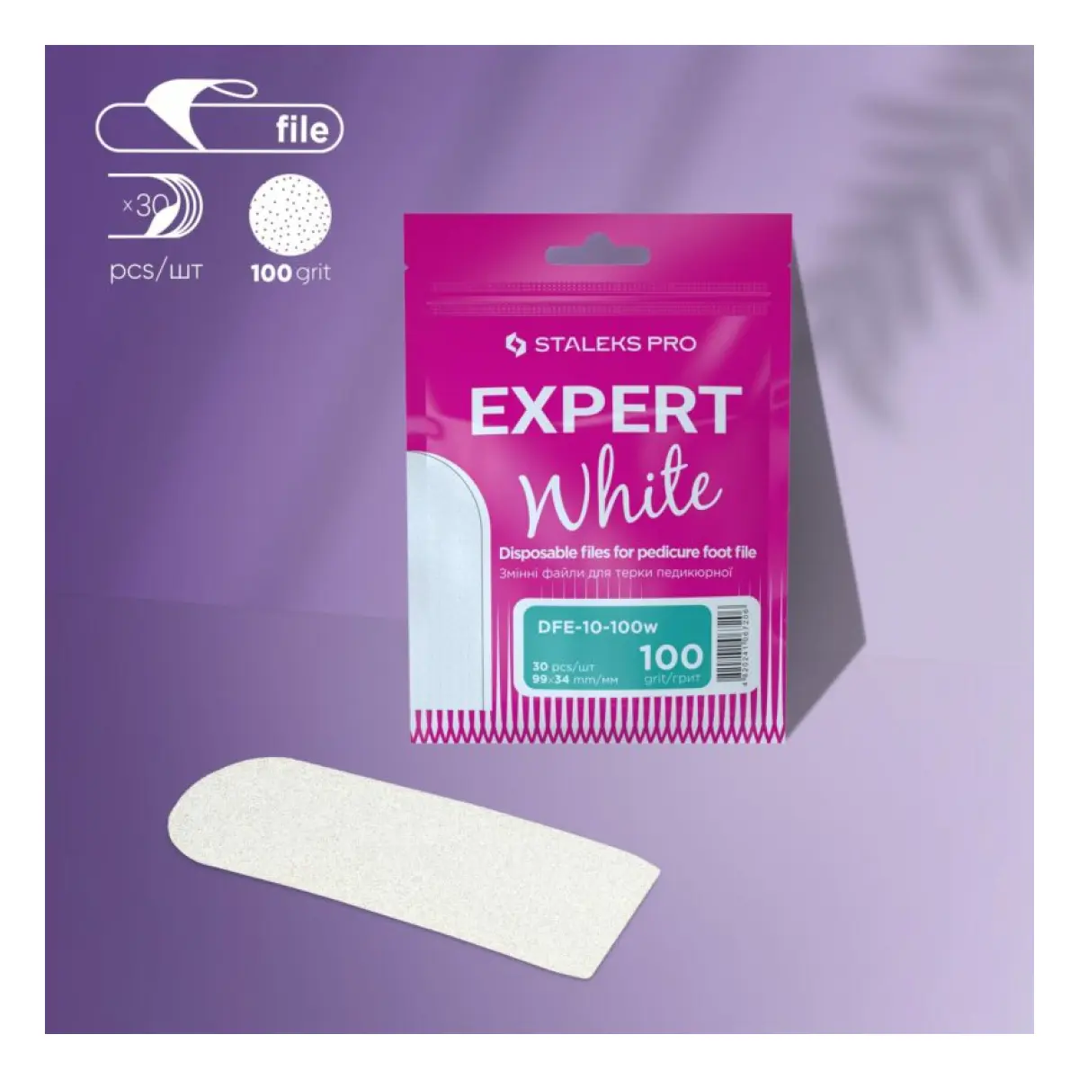 EXPERT '10 Zamenski nastavci za pedikir turpiju (100) 30/1 WHITE | Unitech
